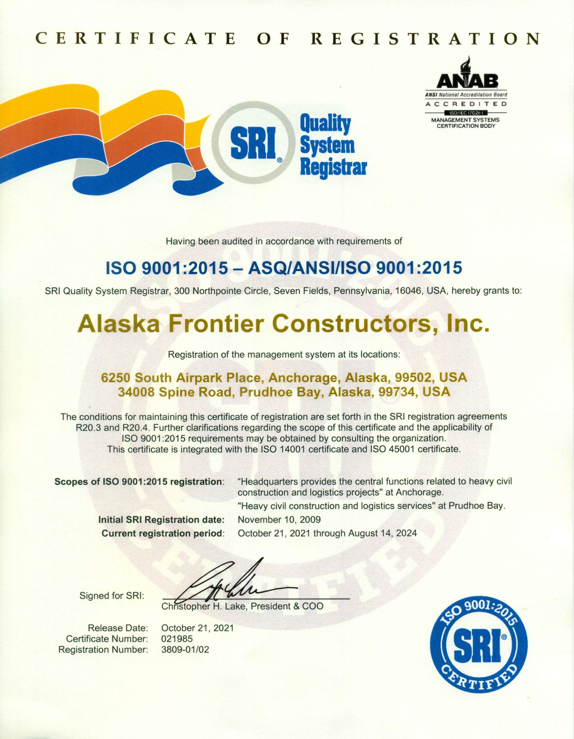 About Us - Alaska Frontier Constructors