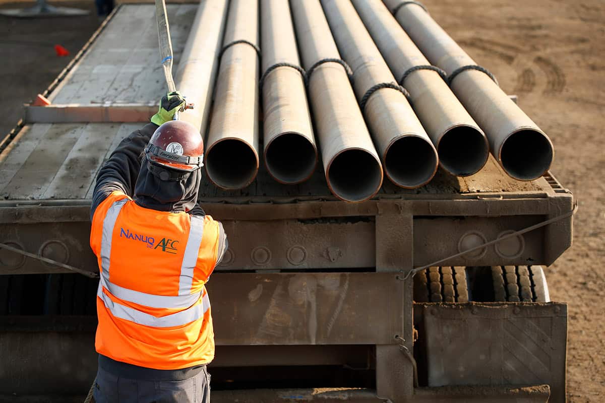 Sheet, Z and Pipe Pile Installation - Alaska Frontier Constructors